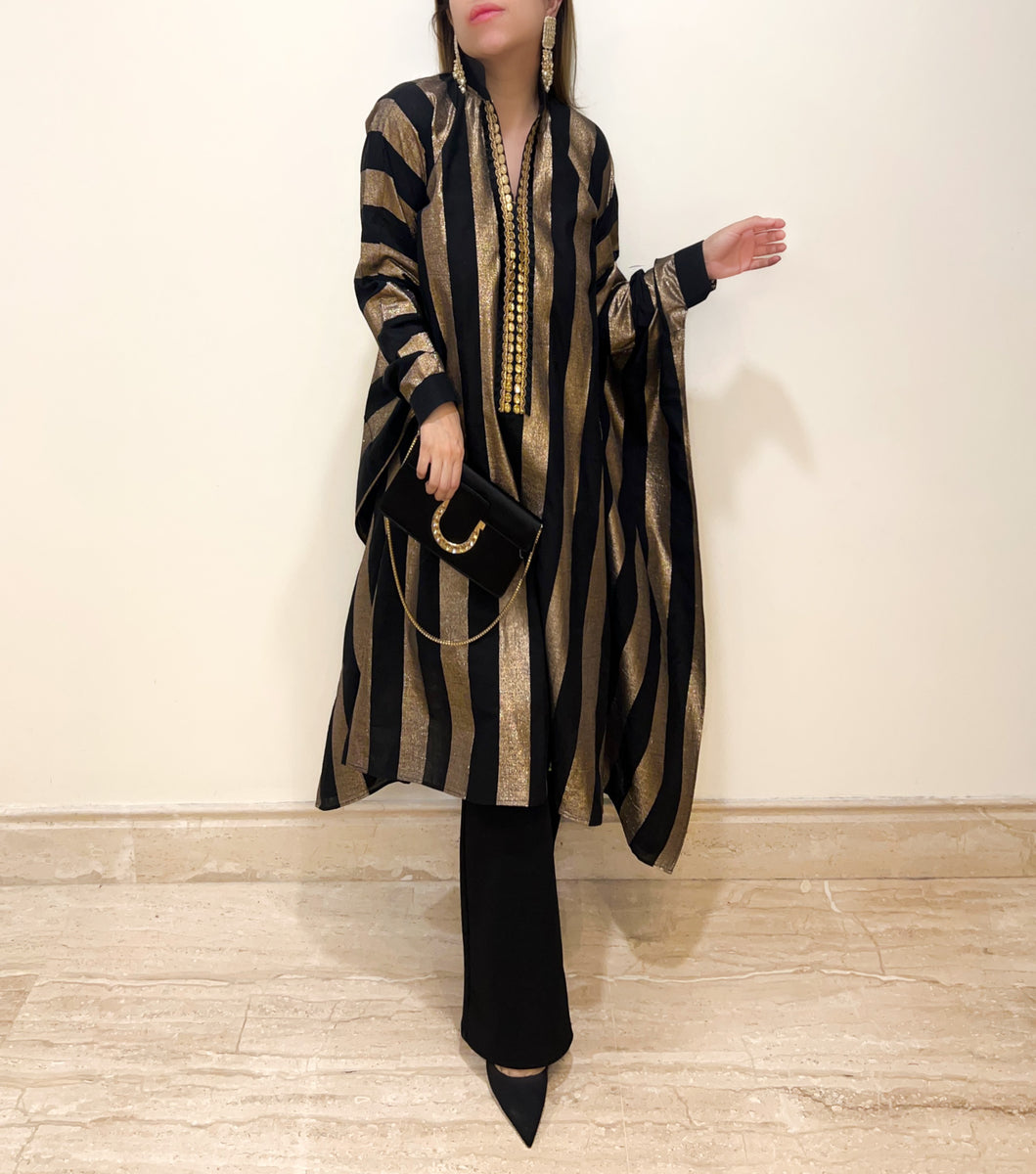 GLITZ | Metallic Kurta Set – TPS Clothing