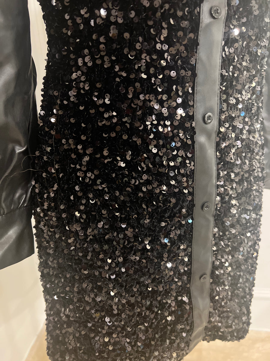 Leather sequin Dress – TPS Clothing